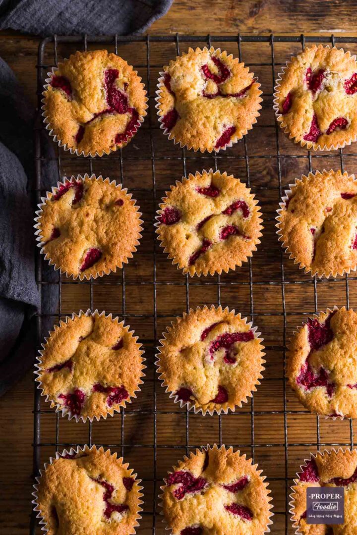 Raspberry and Lemon Muffins with Lemon Buttercream