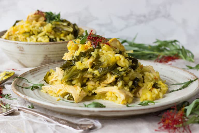 Leftover turkey sunshine risotto with saffron and tarragon - ProperFoodie
