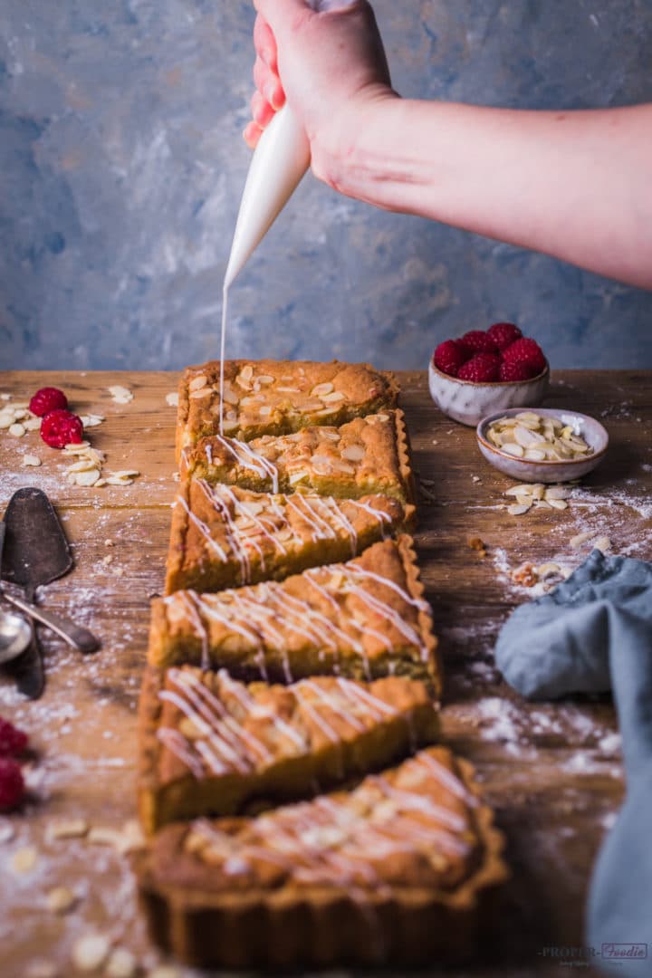 Bakewell Tart - with warm raspberry jam - ProperFoodie