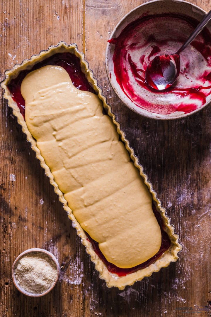 Bakewell Tart - with warm raspberry jam - ProperFoodie