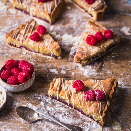 Bakewell Tart - with warm raspberry jam - ProperFoodie