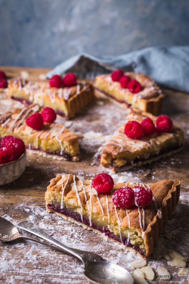 Bakewell Tart - with warm raspberry jam - ProperFoodie