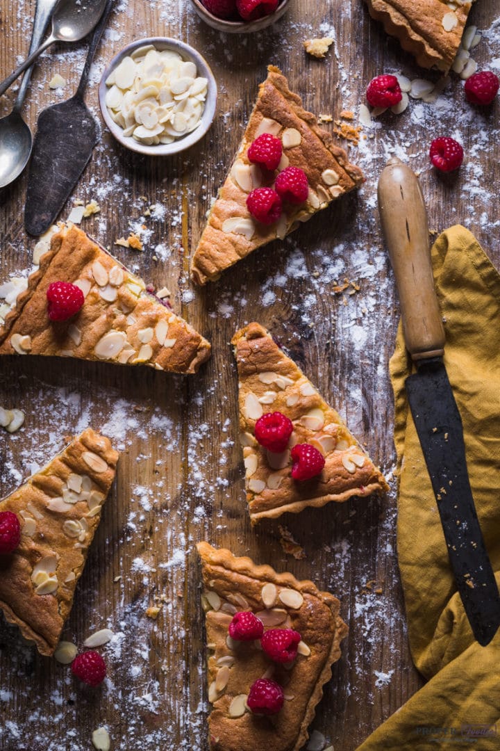 Bakewell Tart - with warm raspberry jam - ProperFoodie
