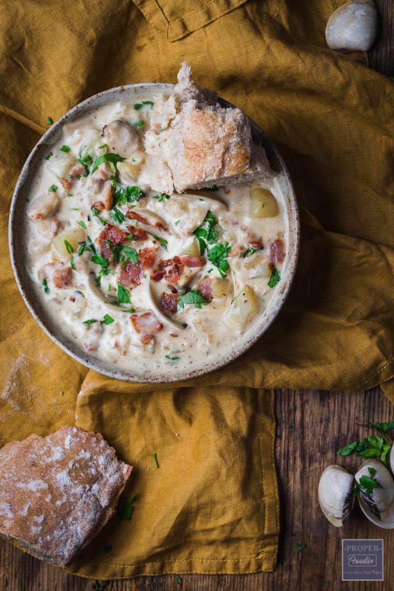 Clam Chowder (Recipe video + Step-by-Step guide) - ProperFoodie
