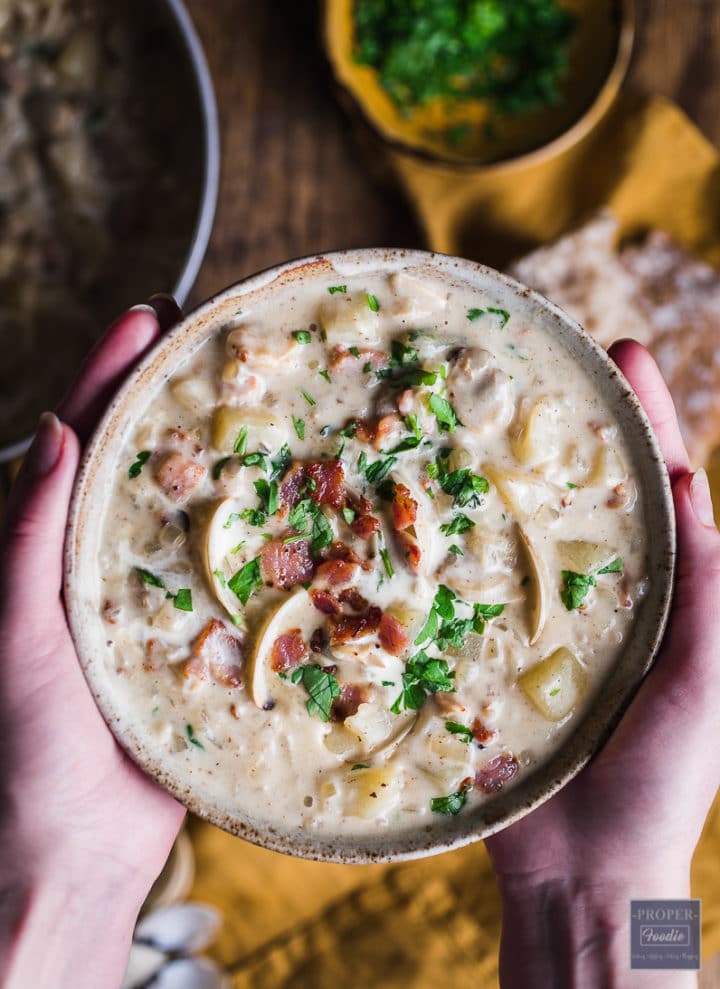 Clam Chowder (Recipe video + Step-by-Step guide) - ProperFoodie