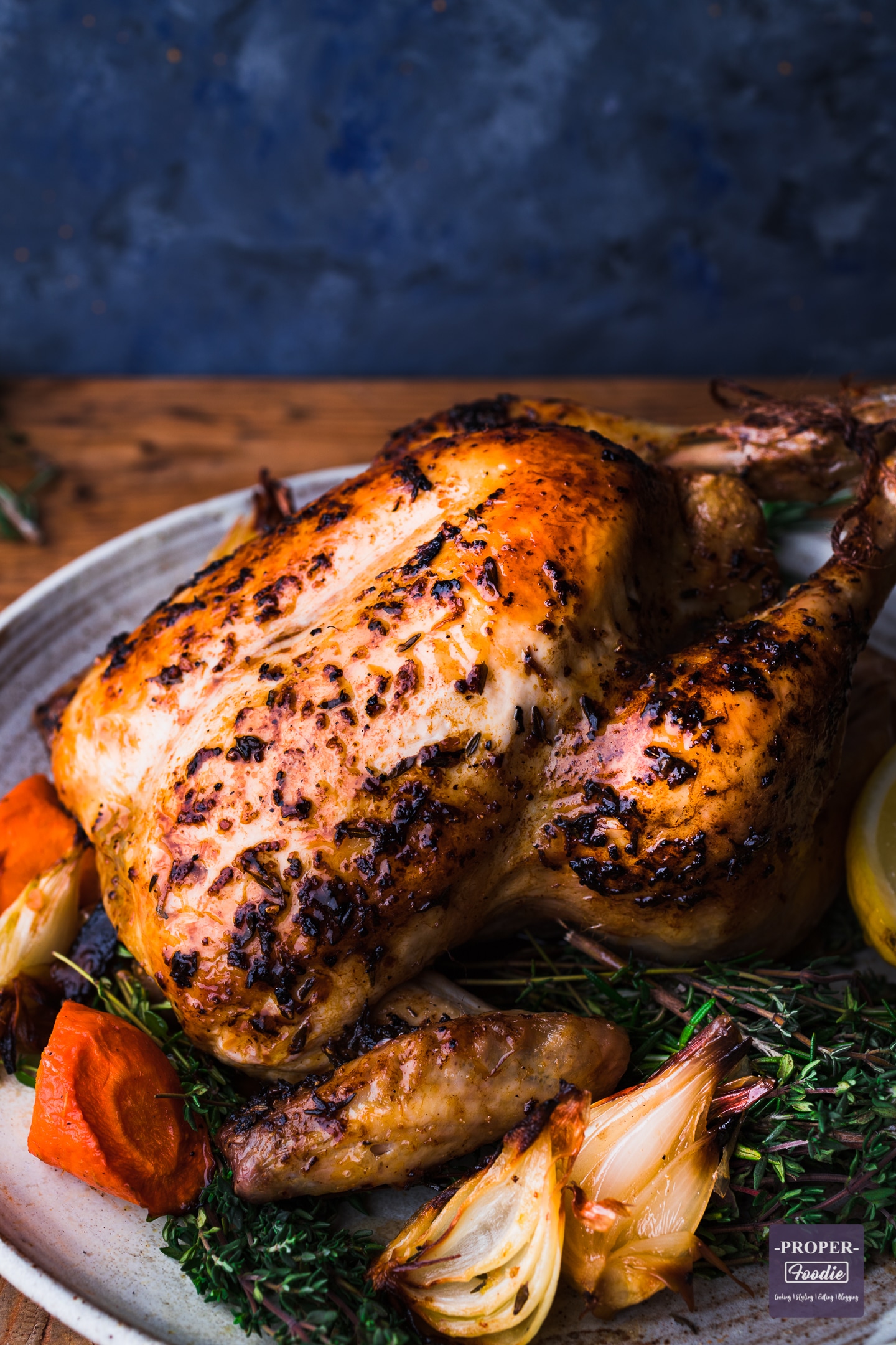 Roast Chicken with Lemon Herb Butter - ProperFoodie