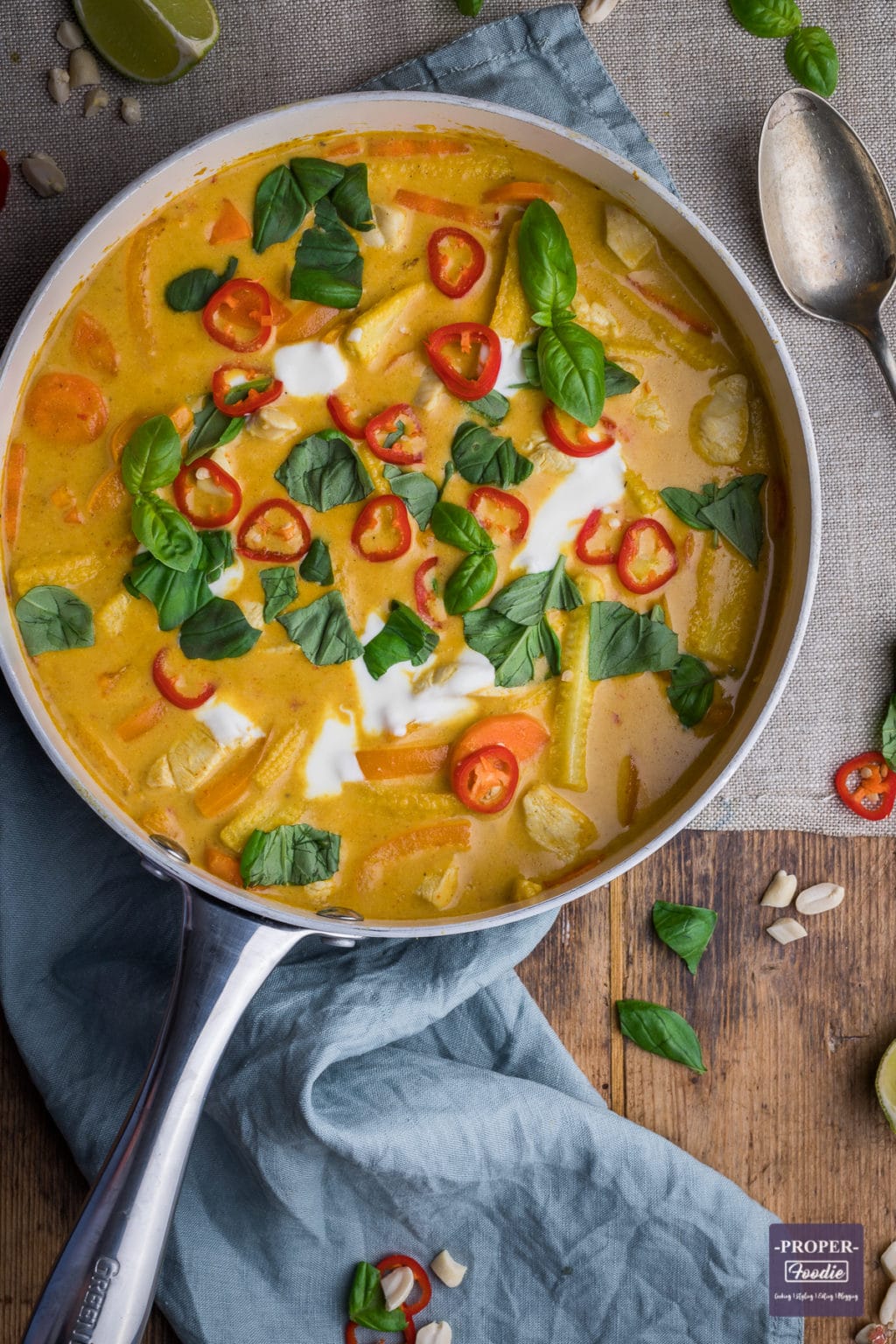 Thai Panang Curry with Chicken and Yellow Curry Paste - ProperFoodie