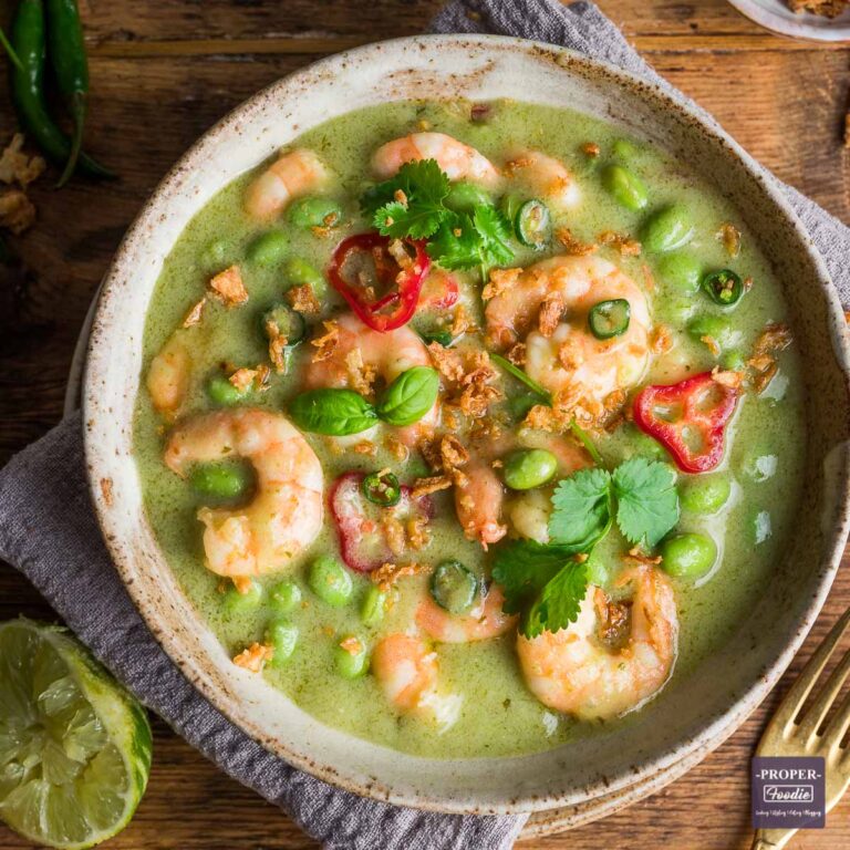 Thai Green Prawn Curry with Edamame Beans - ProperFoodie